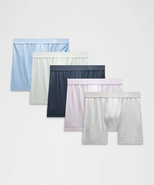 Lululemon Always In Motion Boxer 5 - Club Blue/pelican/sinatra Blue/heathered Sheer Violet/heathered Silver Drop