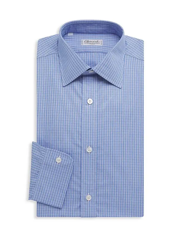 Charvet Check Window Glenplaid Dress Shirt