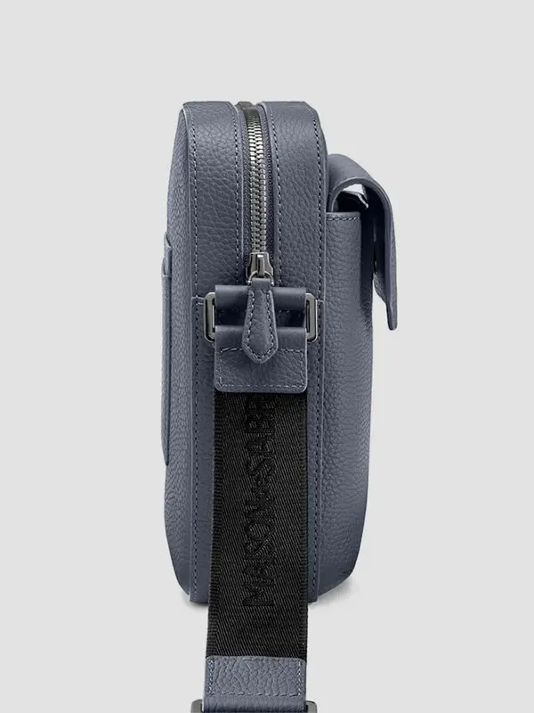 MAISON DE SABRE Leather Messenger Bag - Graphite Grey