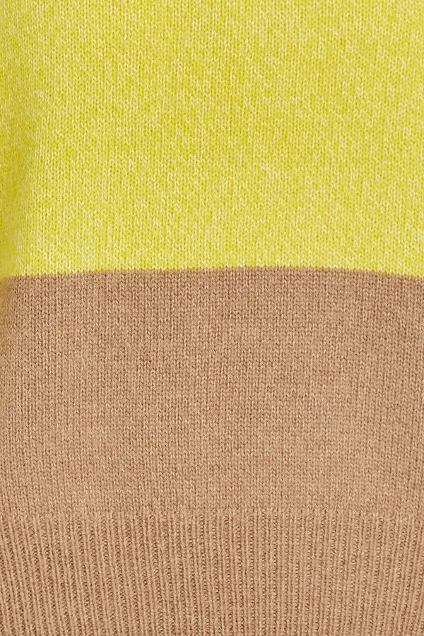 Goldbergh Jules Two-tone Knitted Half-zip Sweater