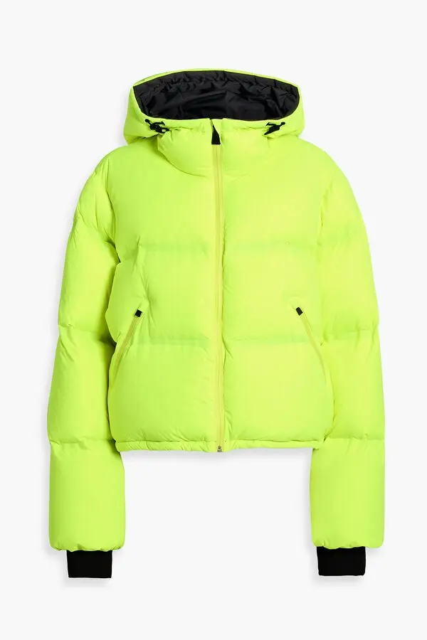 Aztech Mountain Minnie Nuke Cropped Quilted Down Ski Jacket - Bright Yellow
