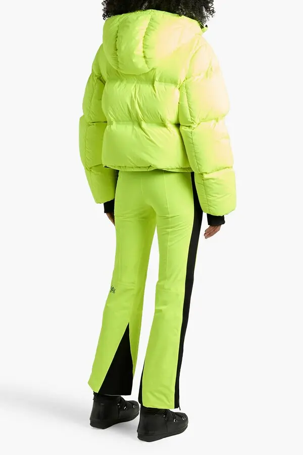 Aztech Mountain Minnie Nuke Cropped Quilted Down Ski Jacket - Bright Yellow