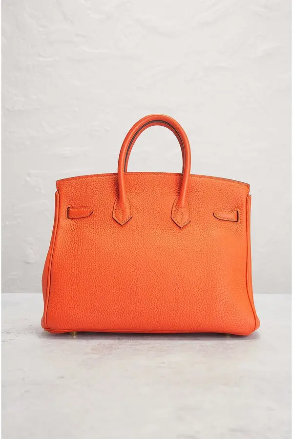 Hermès Chevre Birkin 25 Handbag - Feu Orange
