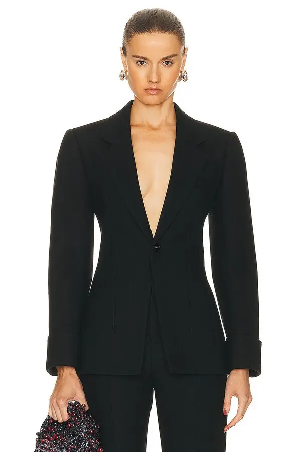 Bottega Veneta Structured Double Melange Jacket