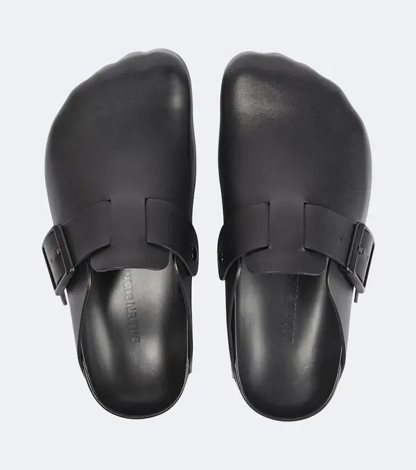 Balenciaga Sunday Leather Clogs - Black
