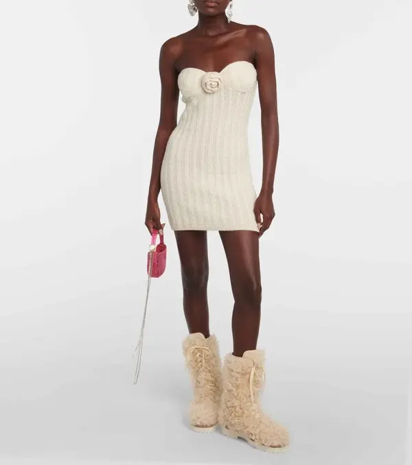 Magda Butrym Shearling Lace-up Boots