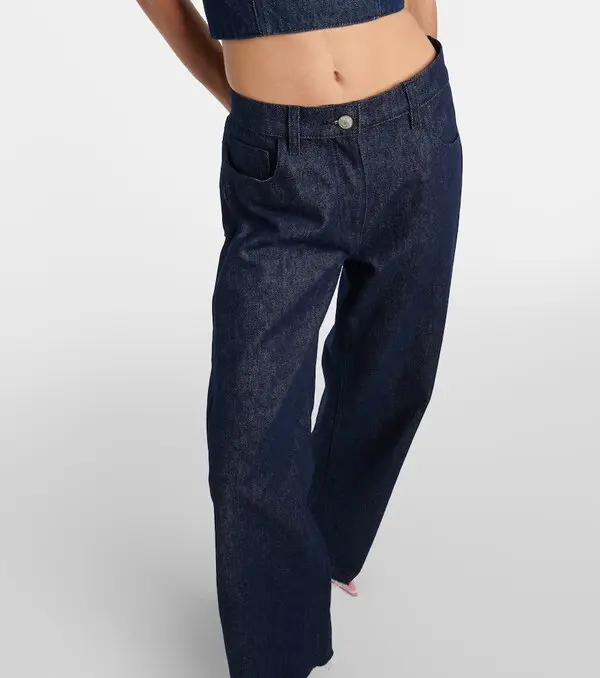 Magda Butrym High-rise Straight Leg Jeans - Blue