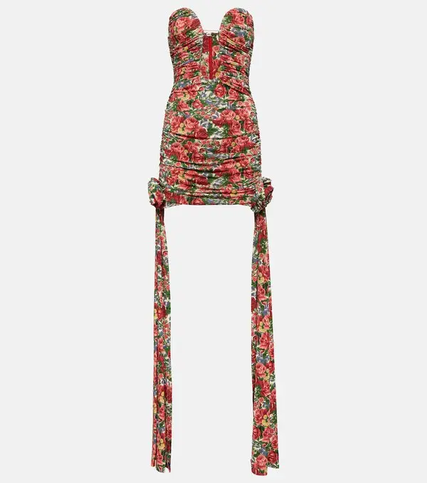 Magda Butrym Floral Ruched Minidress - Multicoloured