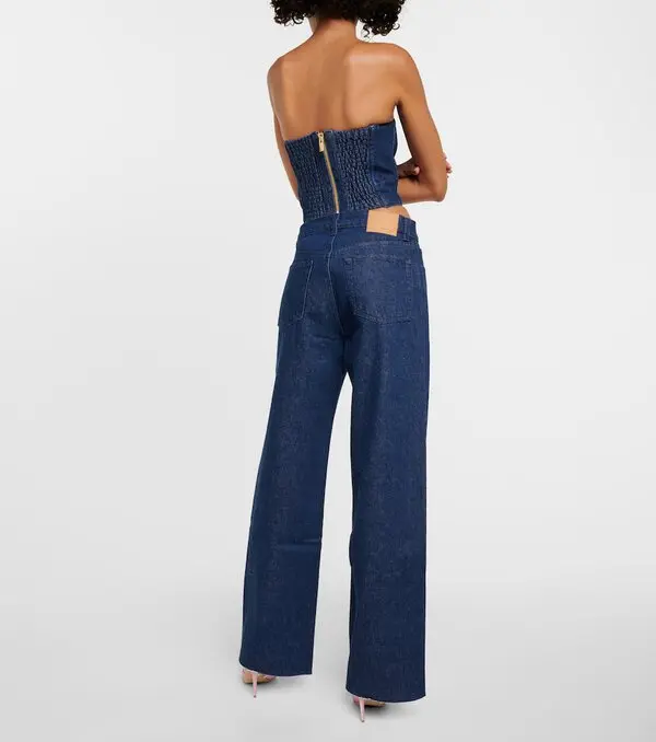 Magda Butrym Denim Bustier Top