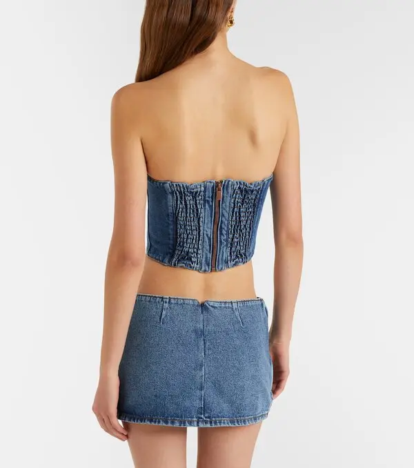 Magda Butrym Denim Bustier Top