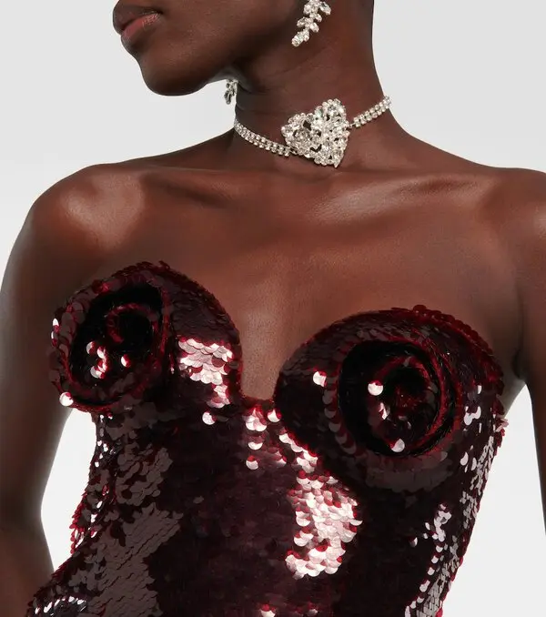 Magda Butrym Sequined Bustier Top