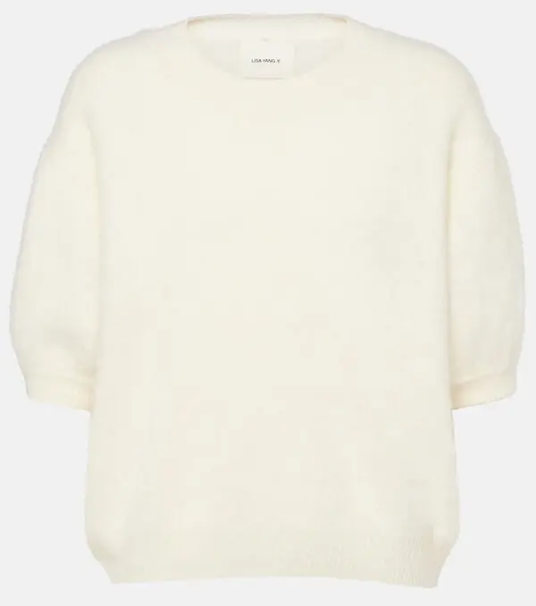 LISA YANG Juniper Brushed Cashmere Top - Neutrals