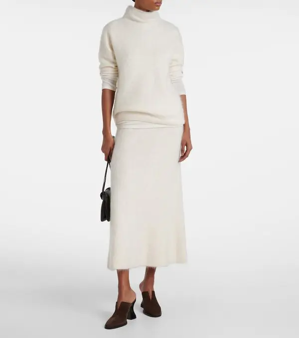 LISA YANG Cashmere Midi Skirt - Neutrals