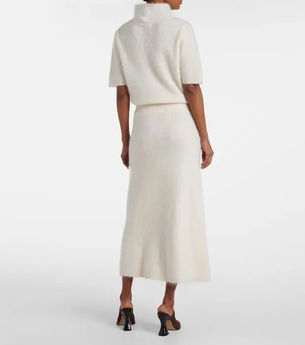 LISA YANG Cashmere Midi Skirt - Neutrals