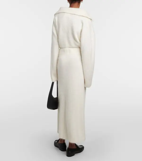 LISA YANG Asta Brushed Cashmere Midi Skirt - Neutrals