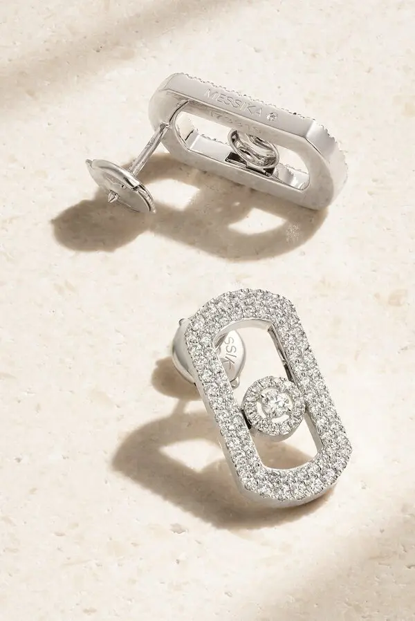Messika Move Citizen 18-karat White Diamond Earrings - Gold