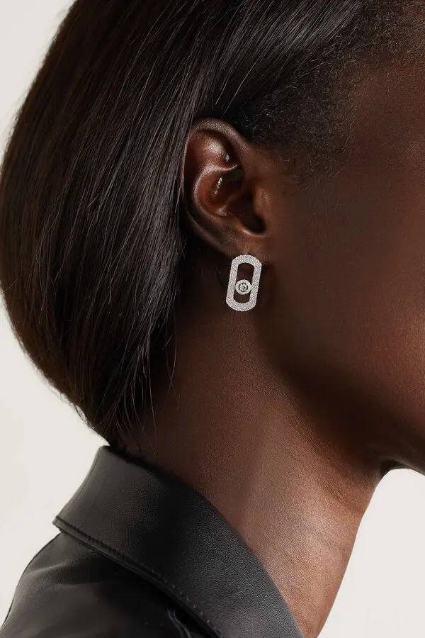Messika Move Citizen 18-karat White Diamond Earrings - Gold