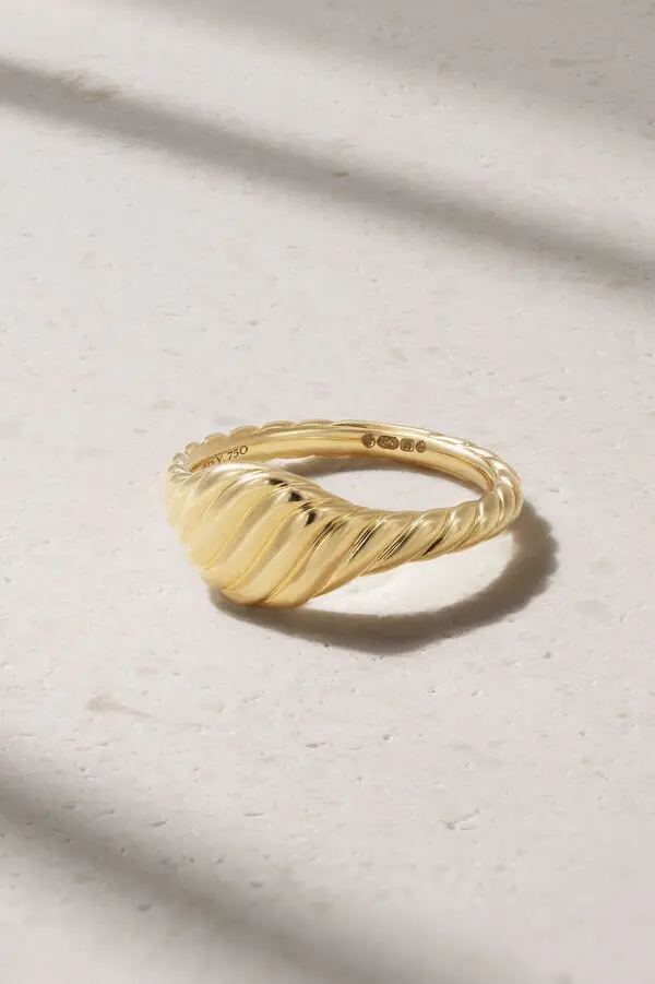 David Yurman 18-karat Cable Pinky Ring