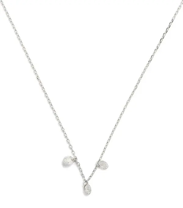 PERSEE Gold And Diamond 3-stone Danaé Necklace - White