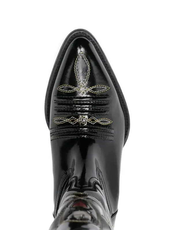 Dsquared2 Stitched Leather Western Boots