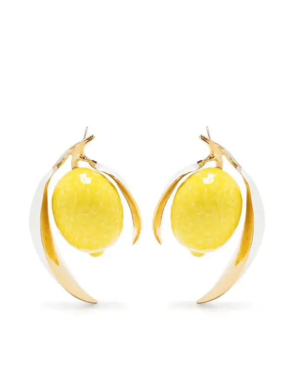 ANDRES GALLARDO Ceramic Drop Earrings - Gold