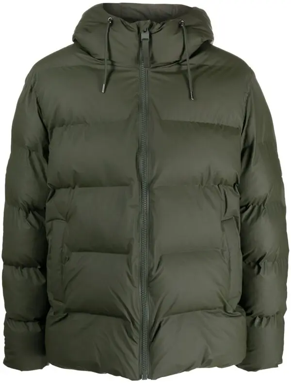 Rains Hooded Padded Jacket - Green