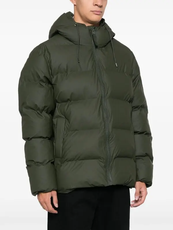 Rains Hooded Padded Jacket - Green