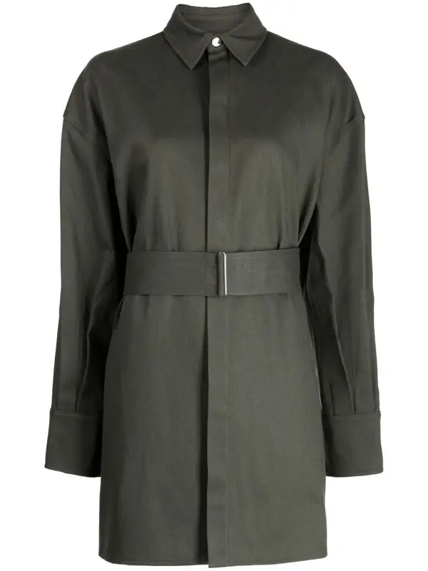 SA SU PHI Belted-waist Shirt Jacket