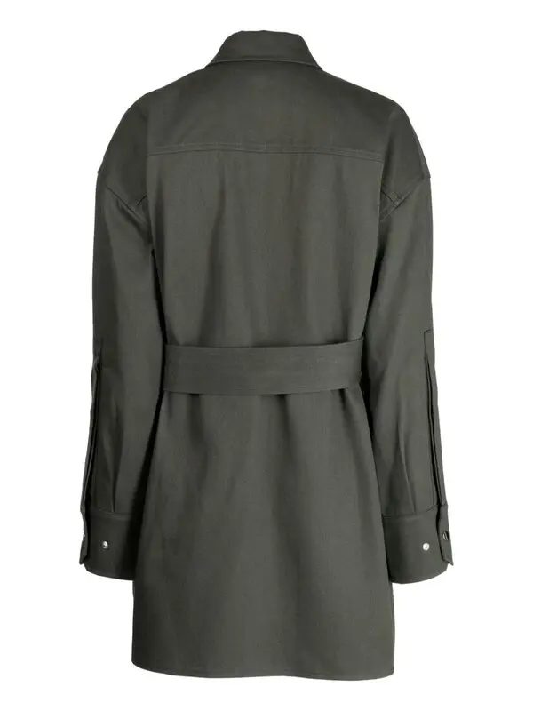 SA SU PHI Belted-waist Shirt Jacket
