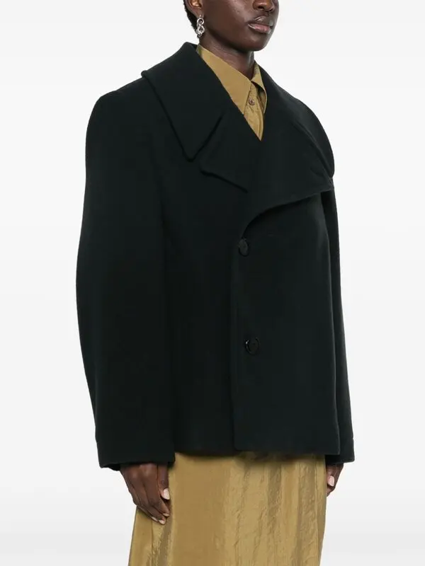 LEMAIRE Double-breasted Wool-cotton Blend Coat