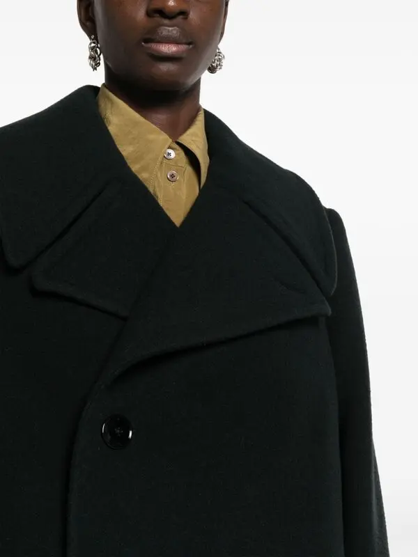 LEMAIRE Double-breasted Wool-cotton Blend Coat