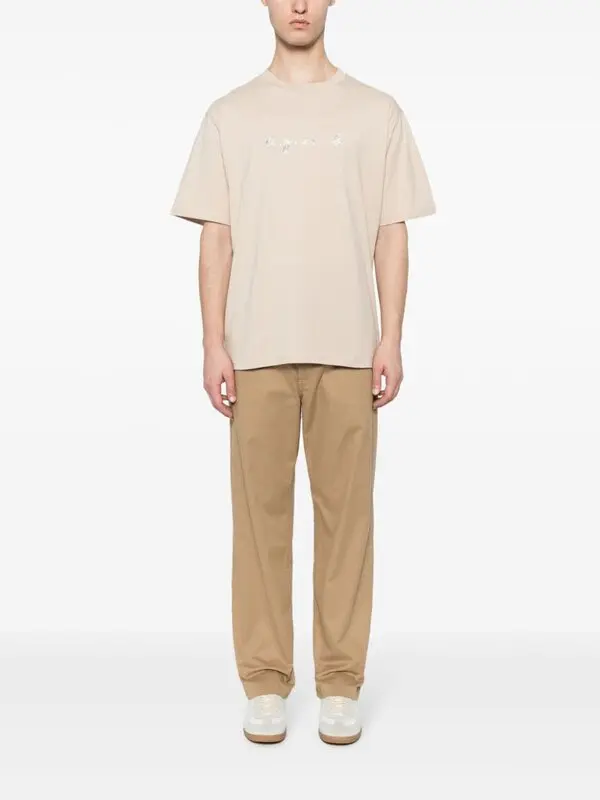 AGNES B. Christof Logo-stamp T-shirt - Brown