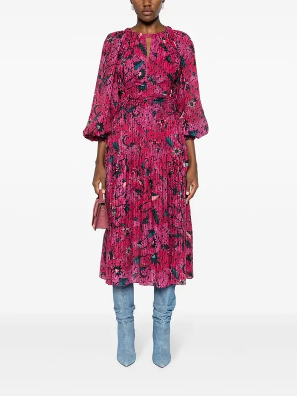 Ulla Johnson Helia Floral Print Midi Dress