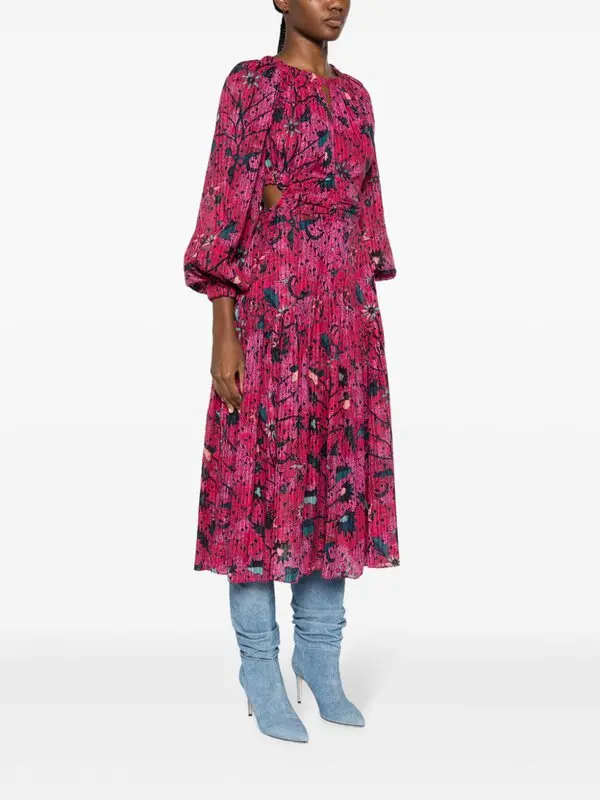 Ulla Johnson Helia Floral Print Midi Dress
