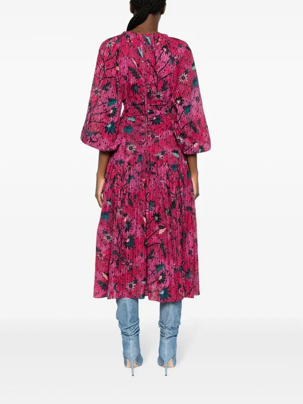 Ulla Johnson Helia Floral Print Midi Dress