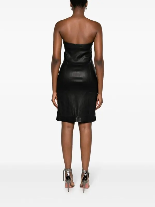 Ludovic De Saint Sernin Strapless Leather Mini Dress In Black - 67% Off |  Editorialist