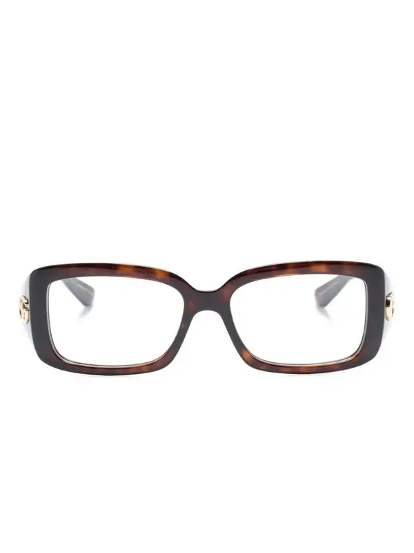 Gucci Square Frame Eyeglasses - Brown