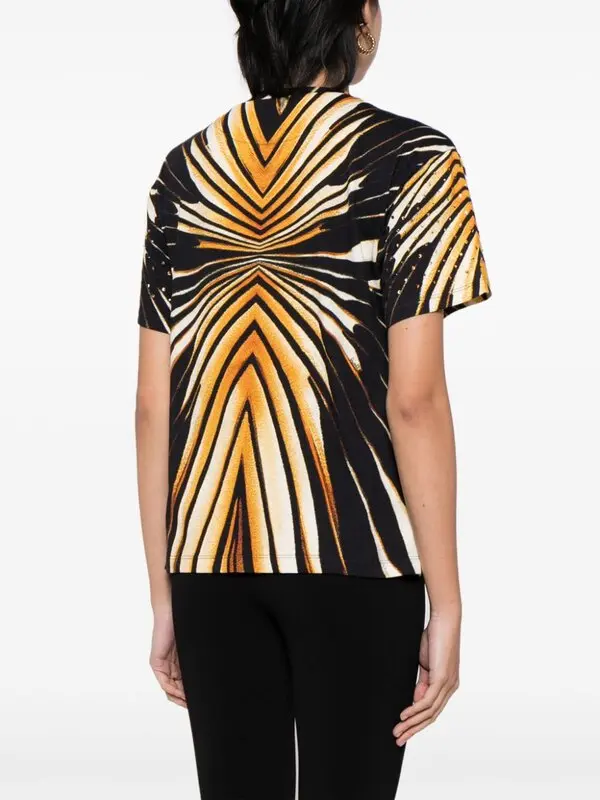 Roberto Cavalli Geometric Print Embellished T-shirt