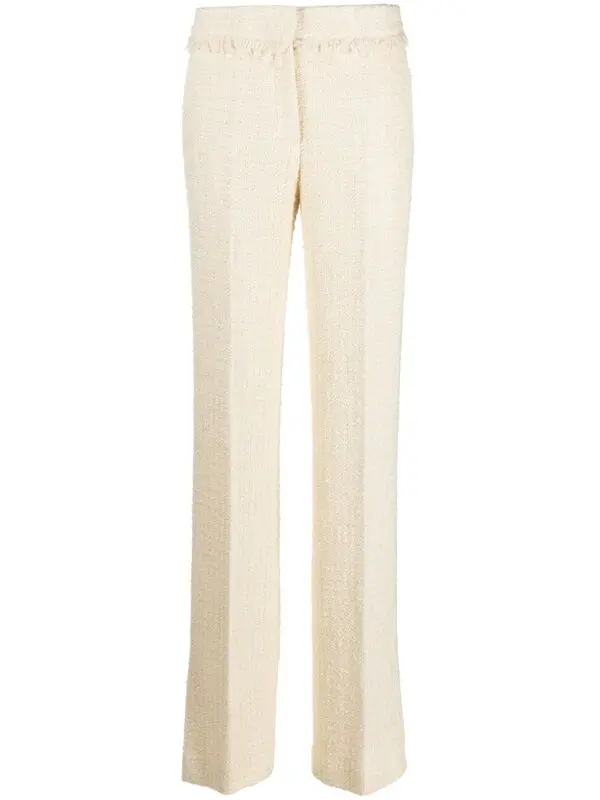 DEL CORE Tailored Trousers With Frayed Detailing