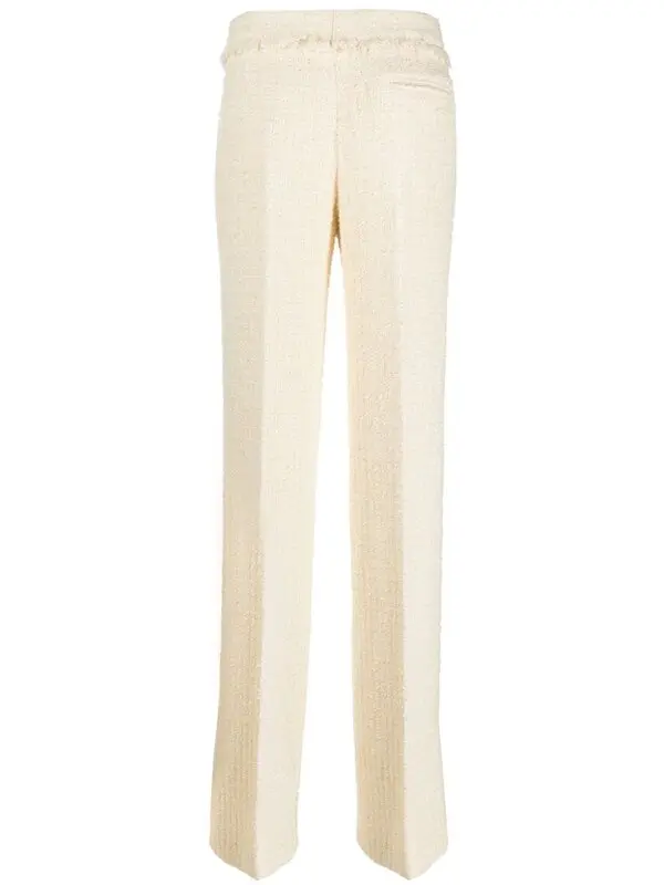 DEL CORE Tailored Trousers With Frayed Detailing