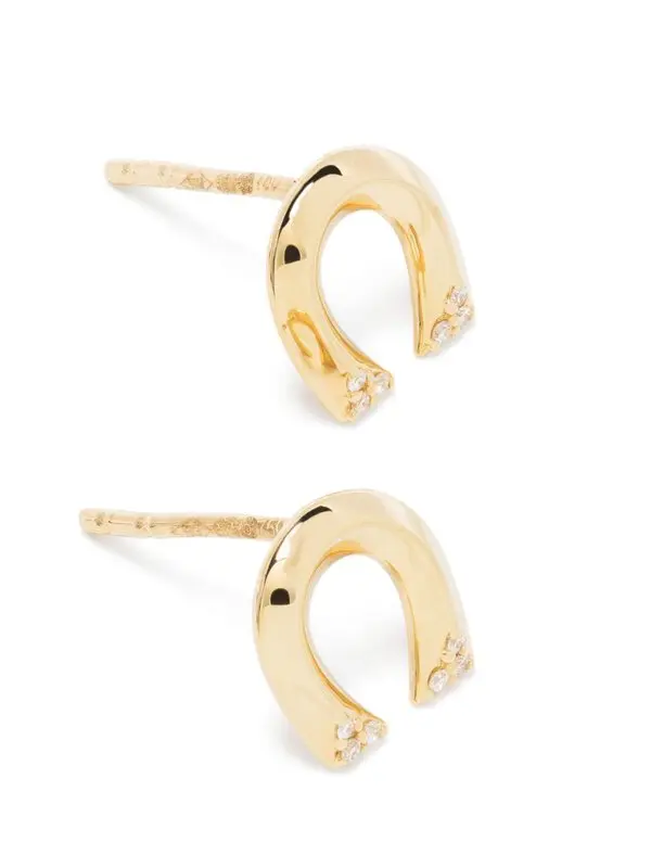 Harwell Godfrey 18kt Yellow Diamond Horseshoe Studs