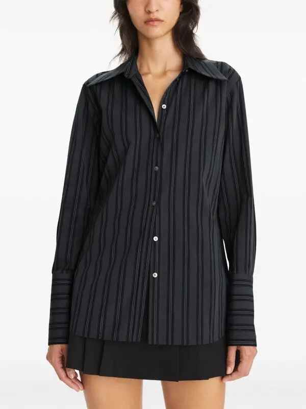 Tory Burch Cuffed Cotton Shirt - Blue