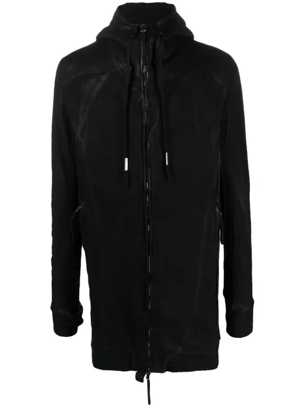 Boris Bidjan Saberi Distressed-effect Drawstring Hooded Jacket