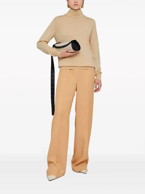 JIL SANDER Roll-neck Wool Jumper - Neutrals