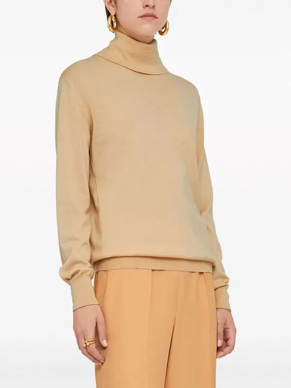 JIL SANDER Roll-neck Wool Jumper - Neutrals