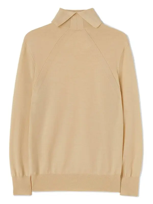 JIL SANDER Roll-neck Wool Jumper - Neutrals