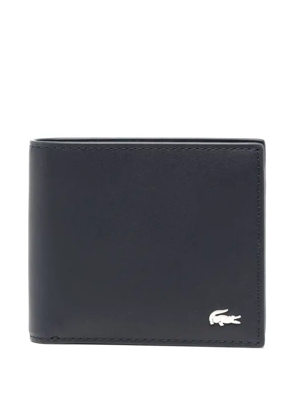 Lacoste Logo-plaque Leather Wallet - Blue