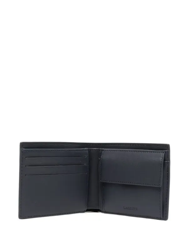 Lacoste Logo-plaque Leather Wallet - Blue