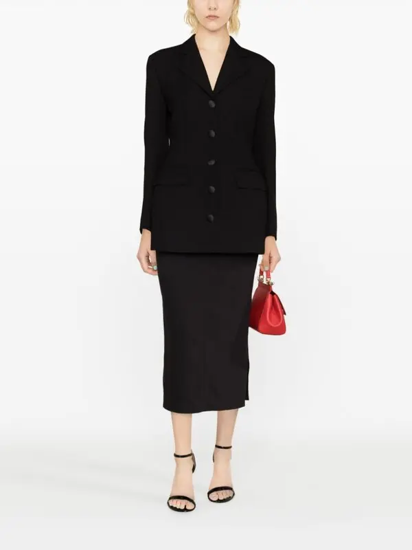 Dolce & Gabbana Single-breasted Virgin Wool Blazer - Black