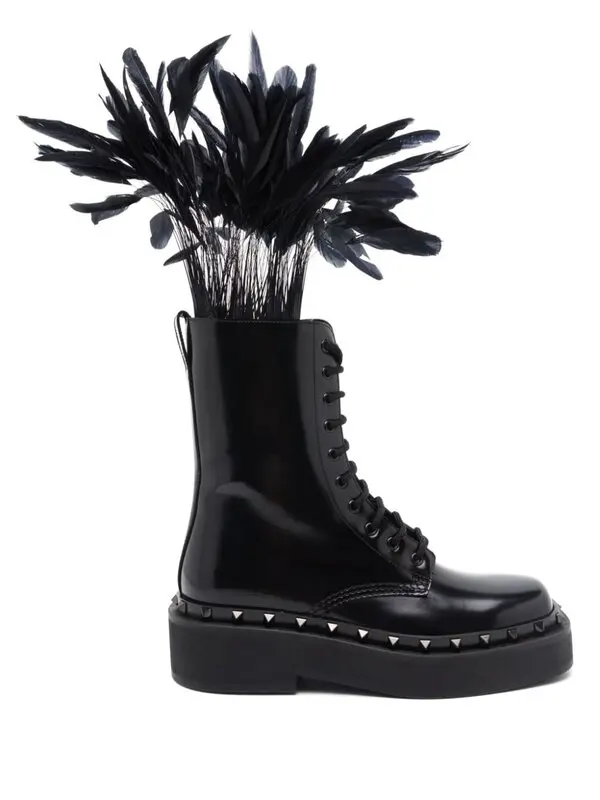 Valentino Garavani 50mm Rockstud Combat Boots